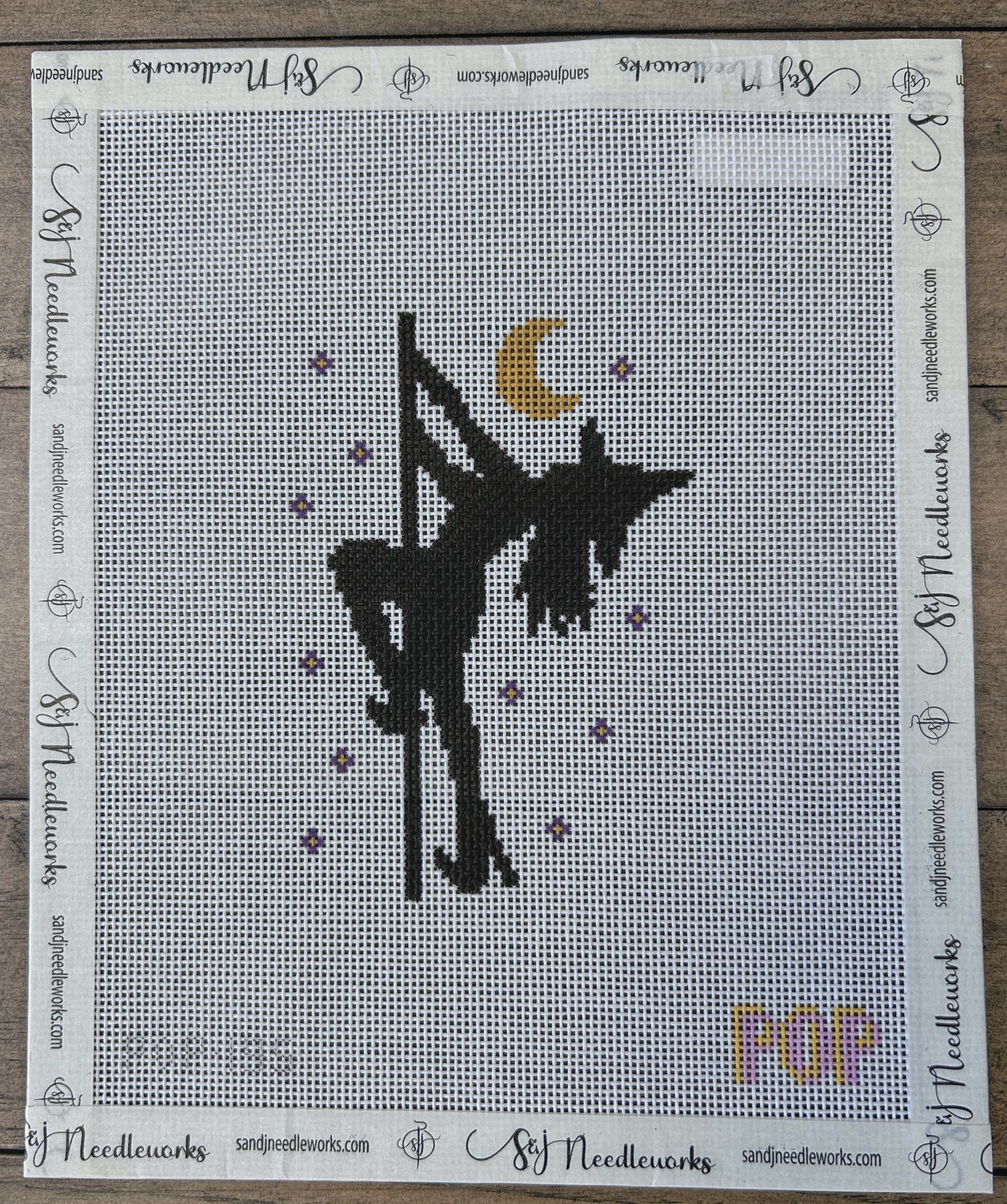 Pole Dancing Witch - POP Needle Arts - Needlepoint Canvas 18 mesh – S ...