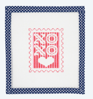 XOXO Stamp - Wipstitch - Needlepoint Canvas – S & J Needleworks